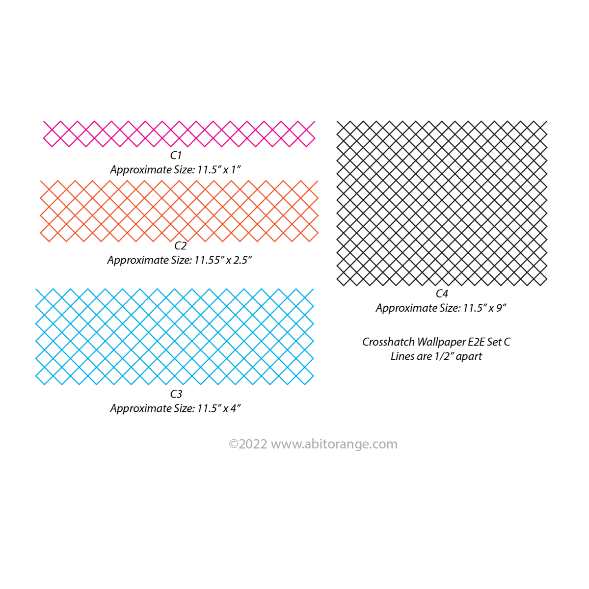 Crosshatch E2E Set C — A Bit Orange