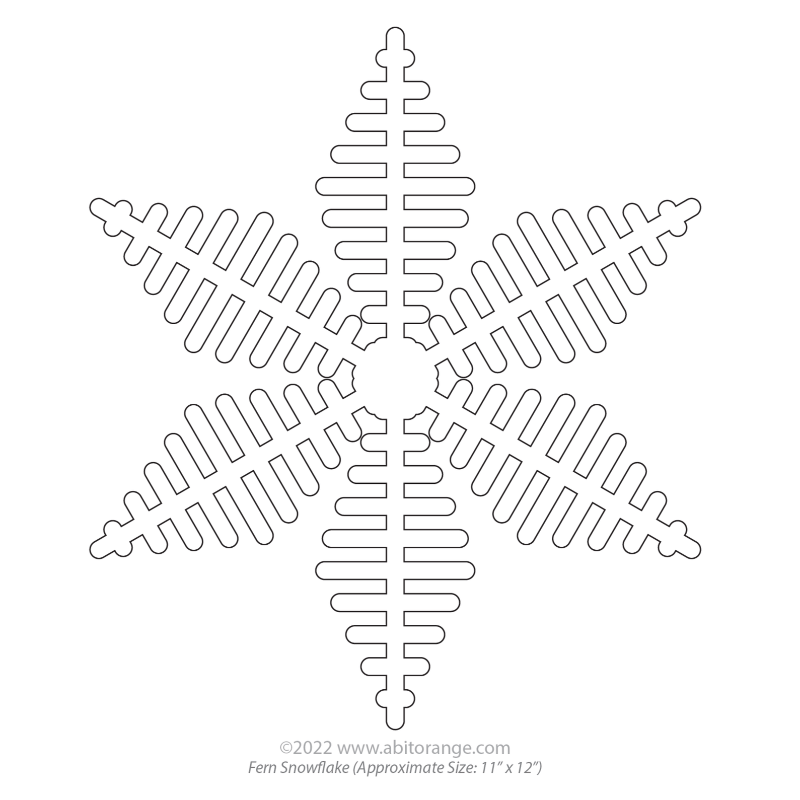 Fern Snowflake — A Bit Orange