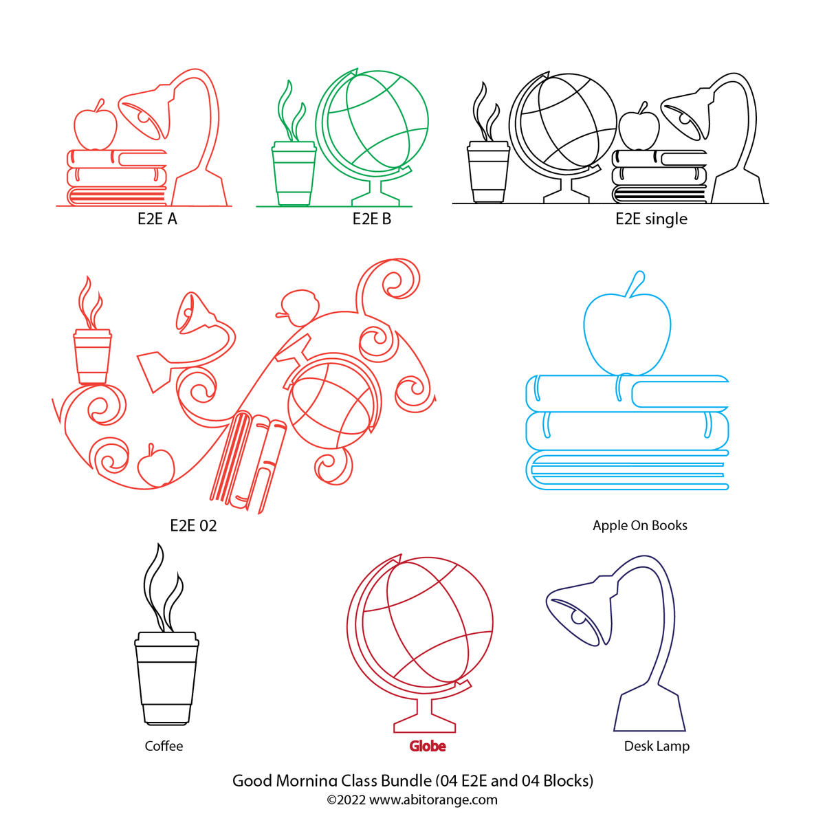 GMC Bundle - School/kids theme digitized longarm quilting designs ...