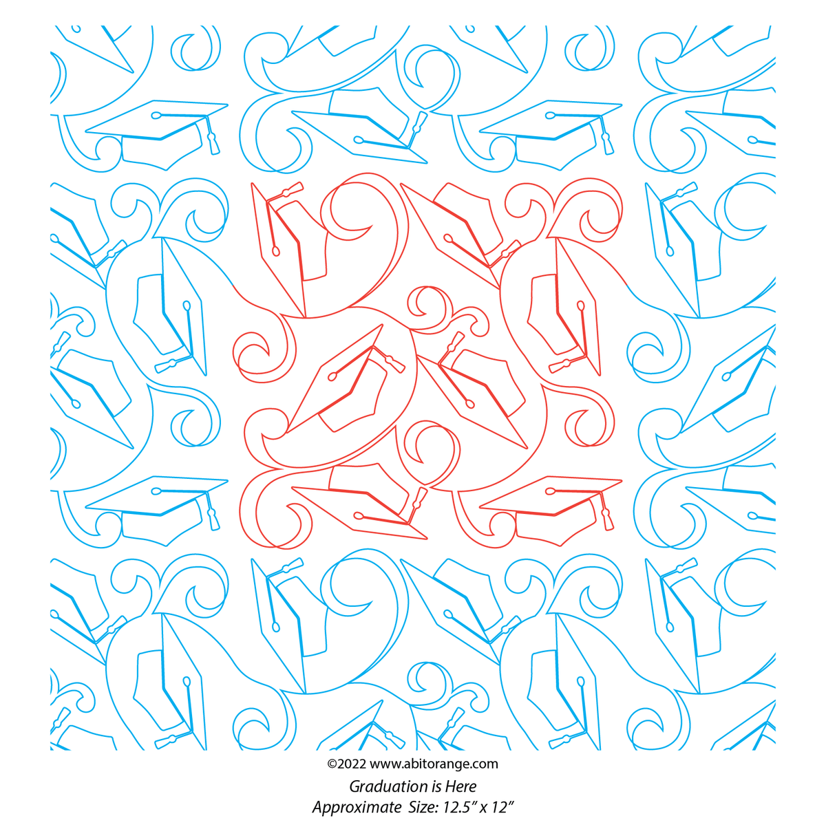 Graduation (E2E & Motif) - Digital quilting design/pattern for longarm ...