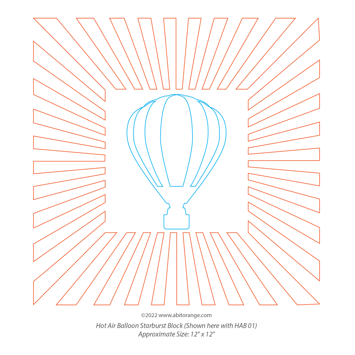 Hot Air Starburst Balloon Block — A Bit Orange
