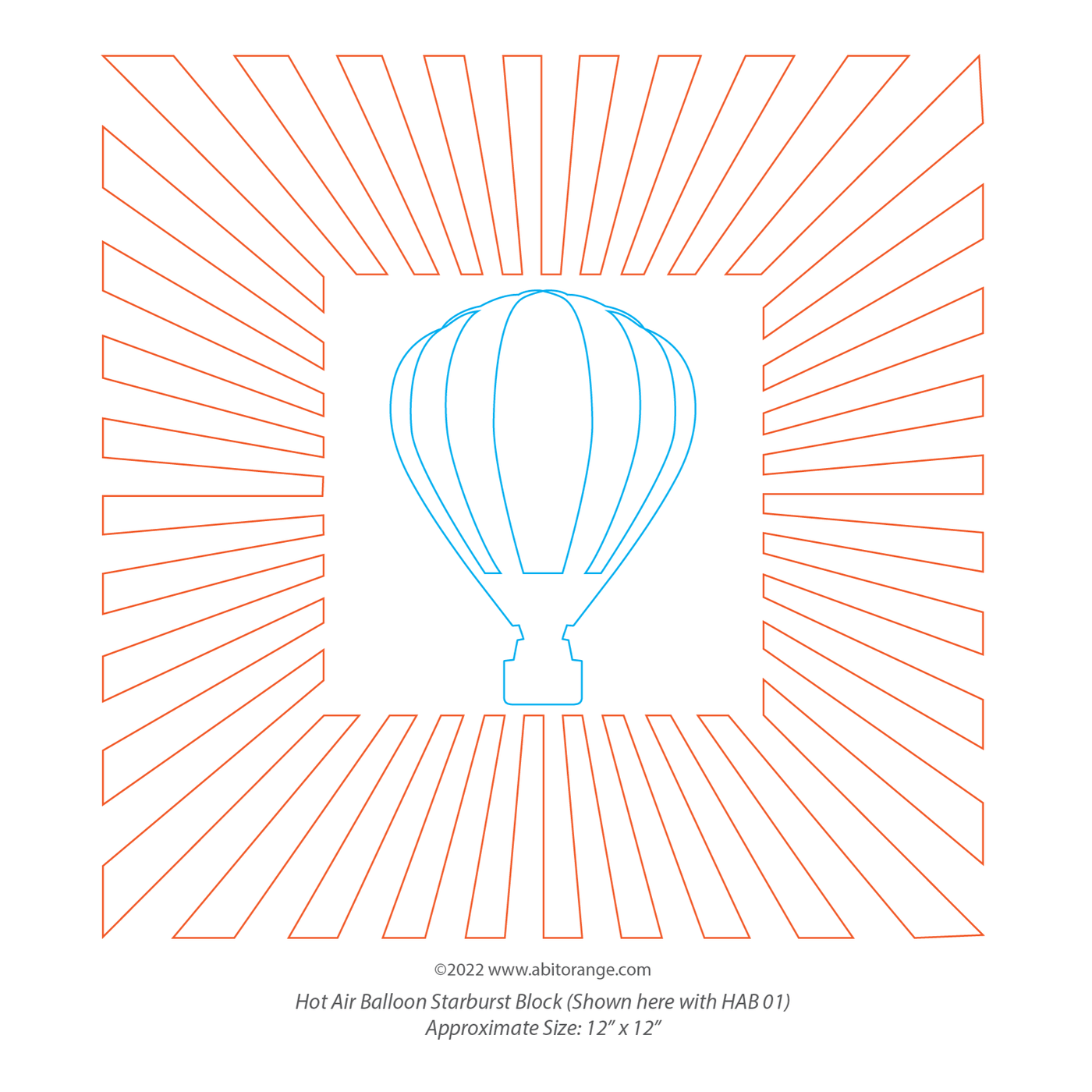 Hot Air Starburst Balloon Block — A Bit Orange