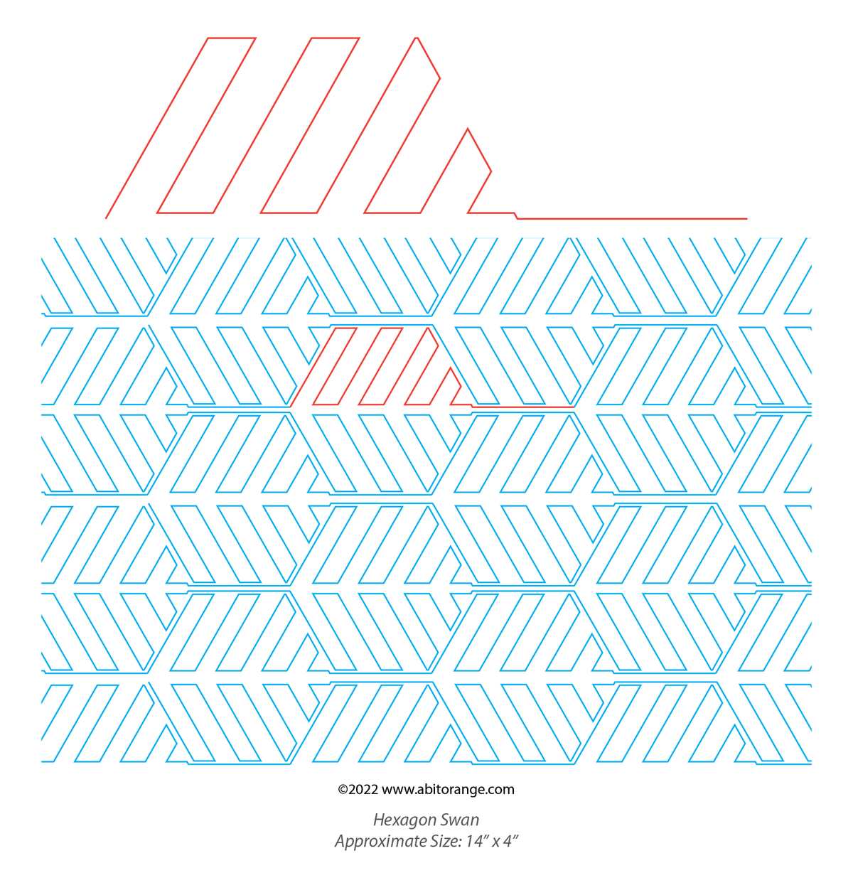 Hexagon Swan - E2E hexagonal filler digital quilting design/pattern — A ...