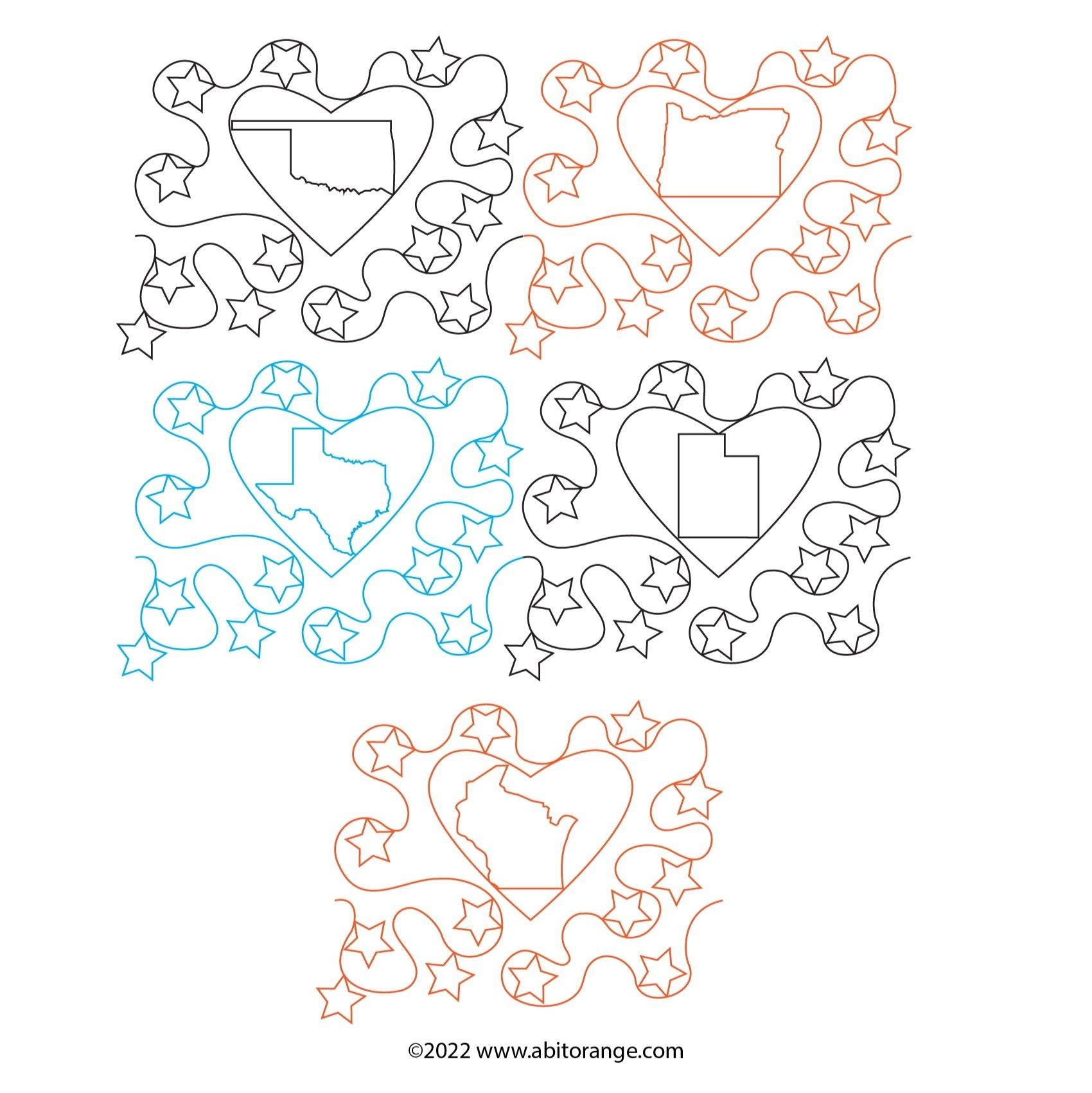 Meandering Stars (50 US Designs) — A Bit Orange